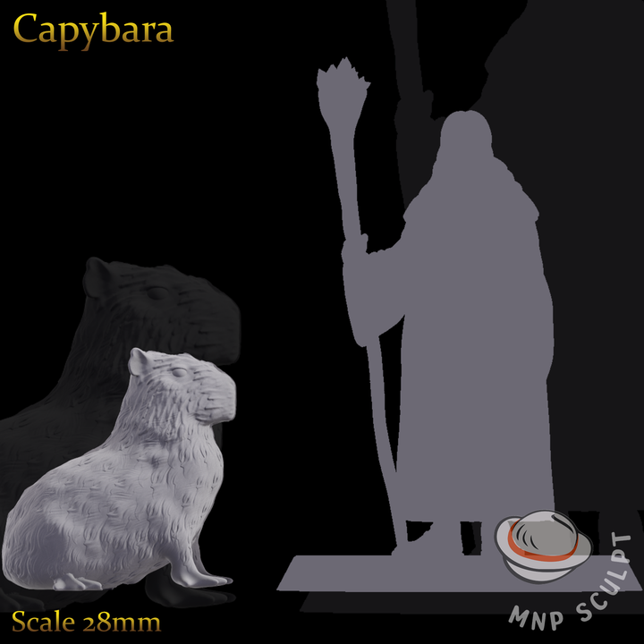 3D Printable Capybara by MNP Sculpt