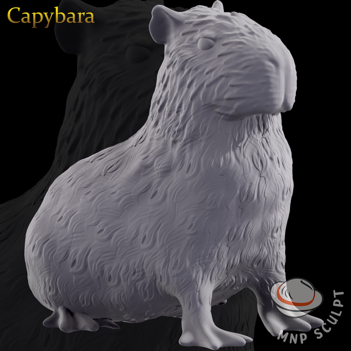 3D Printable Capybara by MNP Sculpt