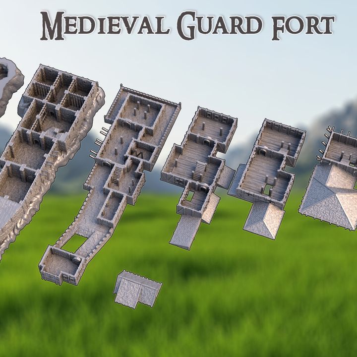 3D Printable Medieval Guard Fort - Tabletop Terrain - 28 MM by ...