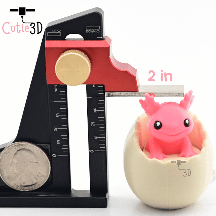 3D Printable Cutie3D Axolotl In An Egg Keycap Fidget Clicker Keychain ...