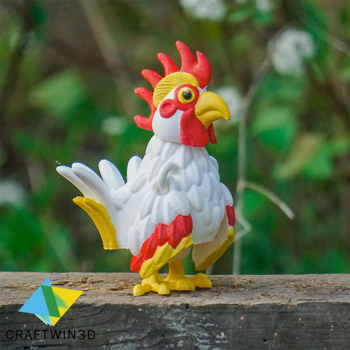 3D Printable Print in place tiny rooster by Craftwin