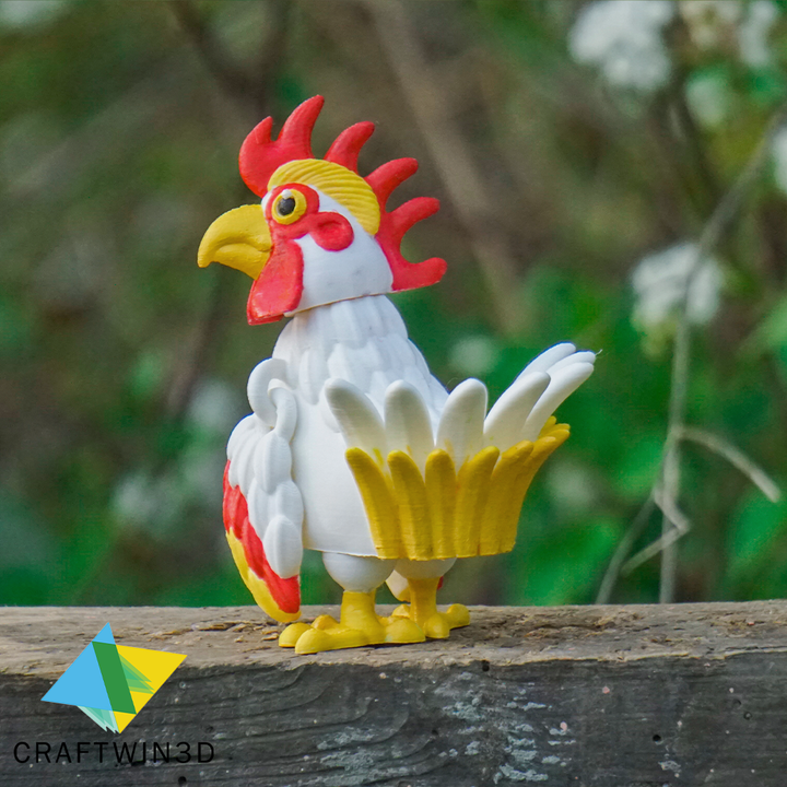 3D Printable Print in place tiny rooster by Craftwin