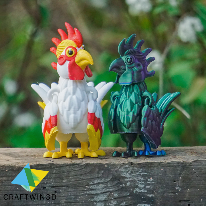 3D Printable Print in place tiny rooster by Craftwin