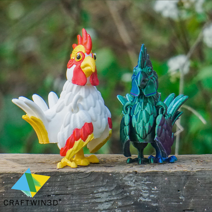 3D Printable Print in place tiny rooster by Craftwin