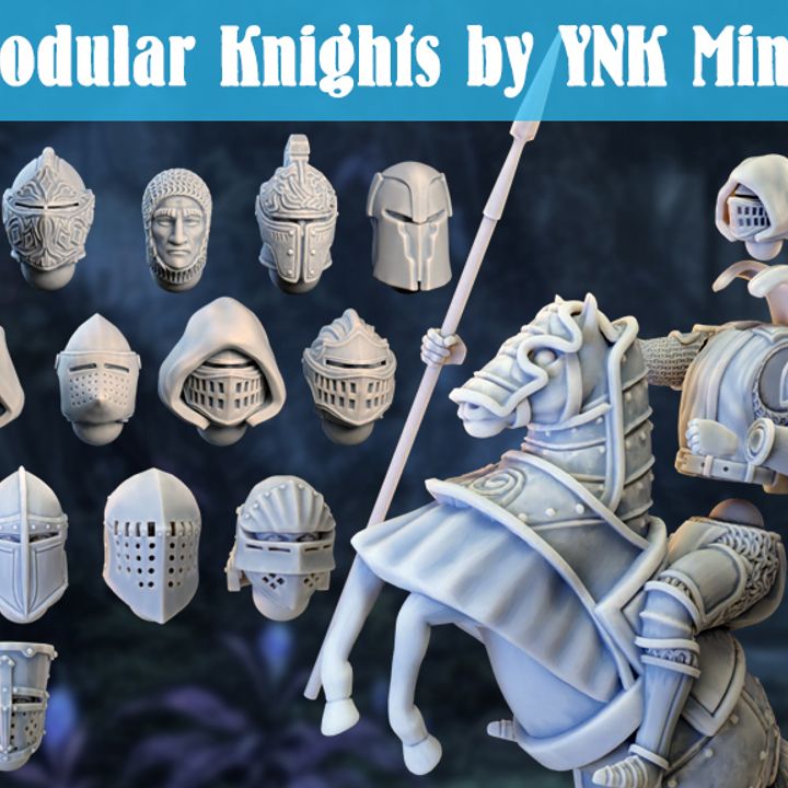 3D Printable Modular Knights Kickstarter by YourNeighborKnight Minis