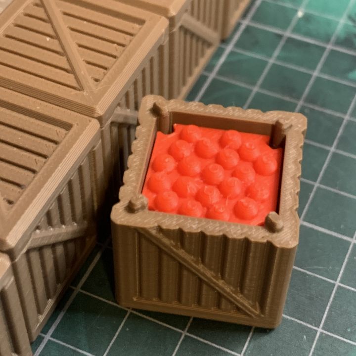 3D Printable Wooden Cargo Crate by That Blasted Samophlange