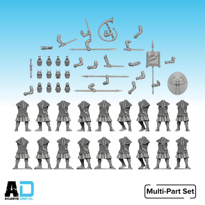 3D Printable Auxilia Palatina Cornuti by Wargames Atlantic