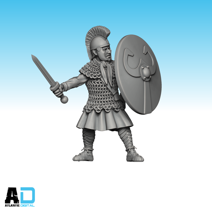 3D Printable Auxilia Palatina Cornuti by Wargames Atlantic