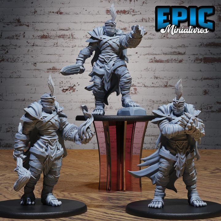 3D Printable Mummy Champion Set / Egyptian Warrior / Ancient Fighter ...