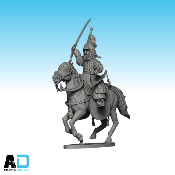3D Printable Joseon Cavalry in Brigandine armor by Wargames Atlantic