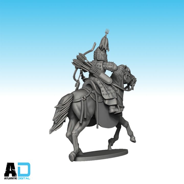3D Printable Joseon Cavalry in Brigandine armor by Wargames Atlantic