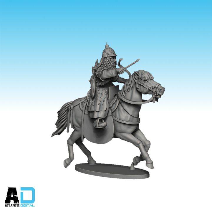 3D Printable Joseon Cavalry in Brigandine armor by Wargames Atlantic