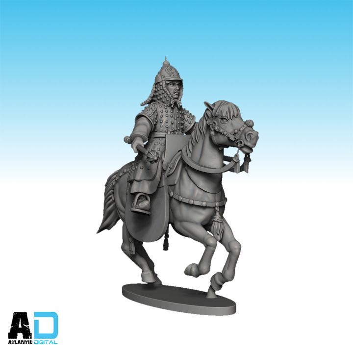 3D Printable Joseon Cavalry in Brigandine armor by Wargames Atlantic