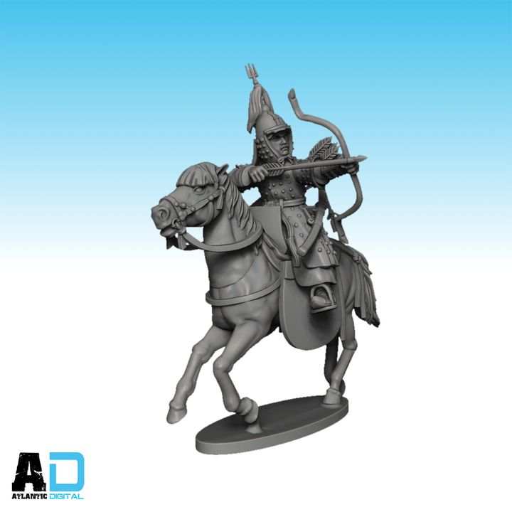 3D Printable Joseon Cavalry in Brigandine armor by Wargames Atlantic