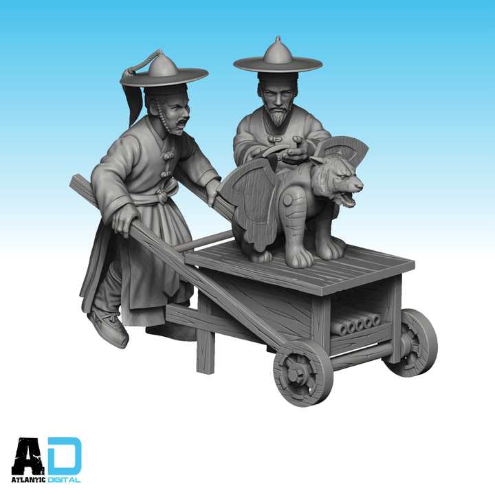 3D Printable Joseon Hwaego Wa-Su (2) Tiger Cannon by Wargames Atlantic