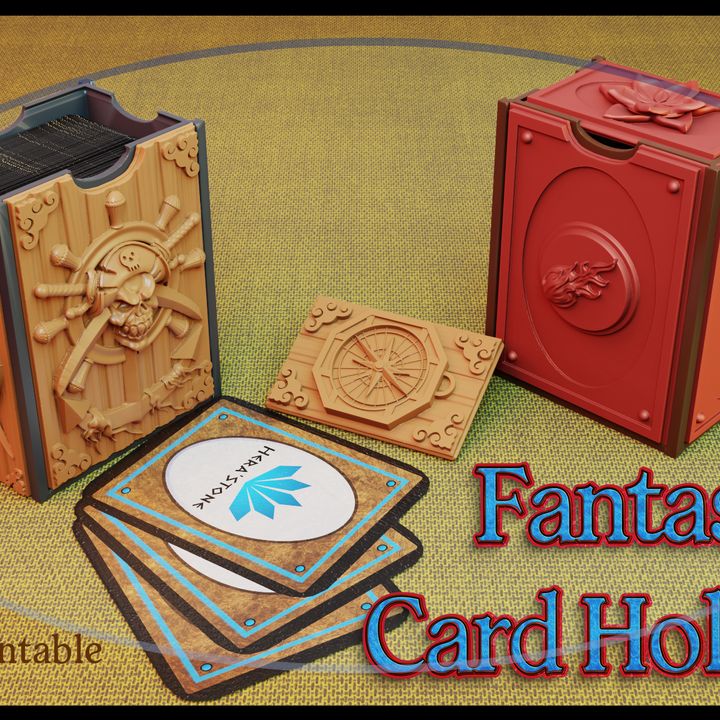3D Printable Fantasy card holders by Crosslances