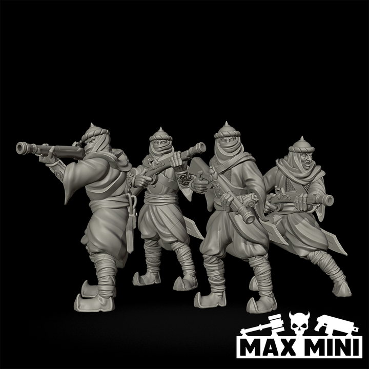 3D Printable Oasis Mercenary Gunners by Max Mini