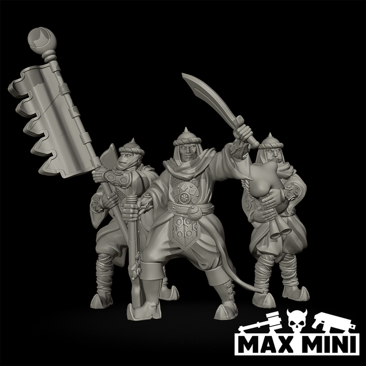 3D Printable Oasis Mercenary Gunner Command by Max Mini