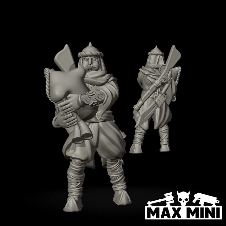 3D Printable Oasis Mercenary Gunner Command by Max Mini