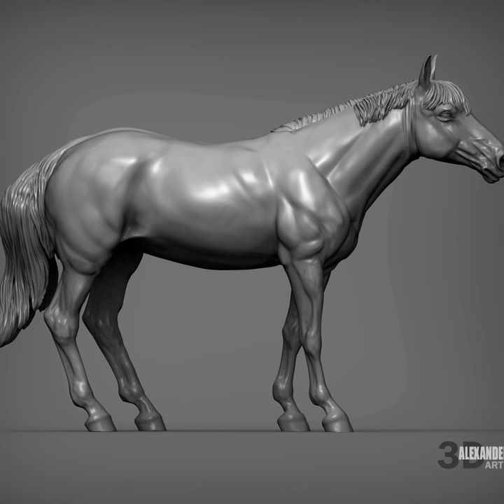 3D Printable Horse 3D print model by AKUZMENKO
