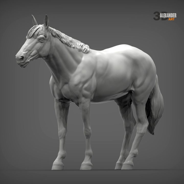 3D Printable Horse 3D print model by AKUZMENKO