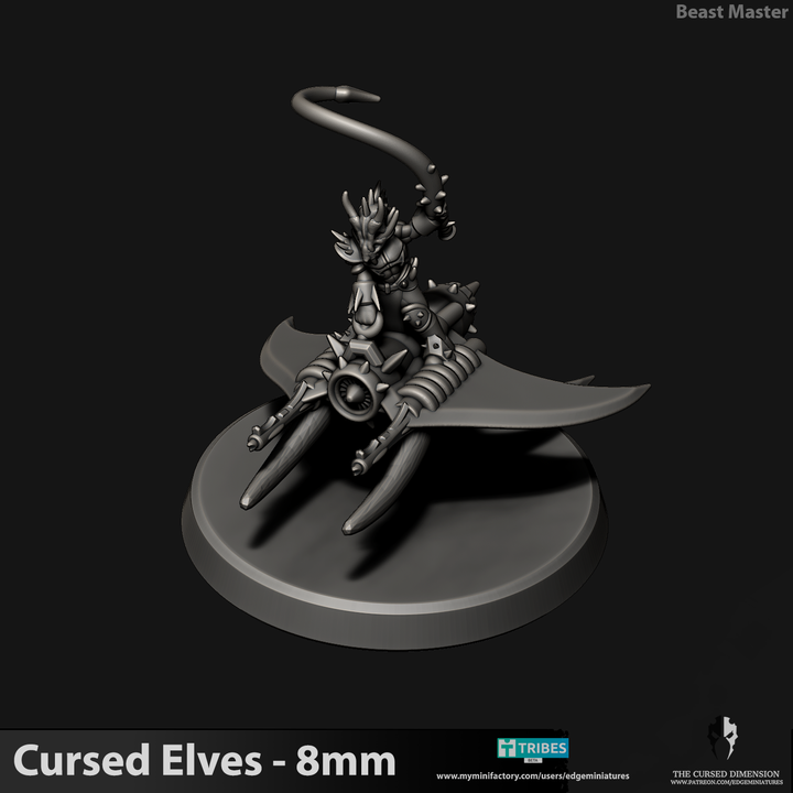 3D Printable Beast Squadron - Cursed Elves - 8mm by Edge Miniatures