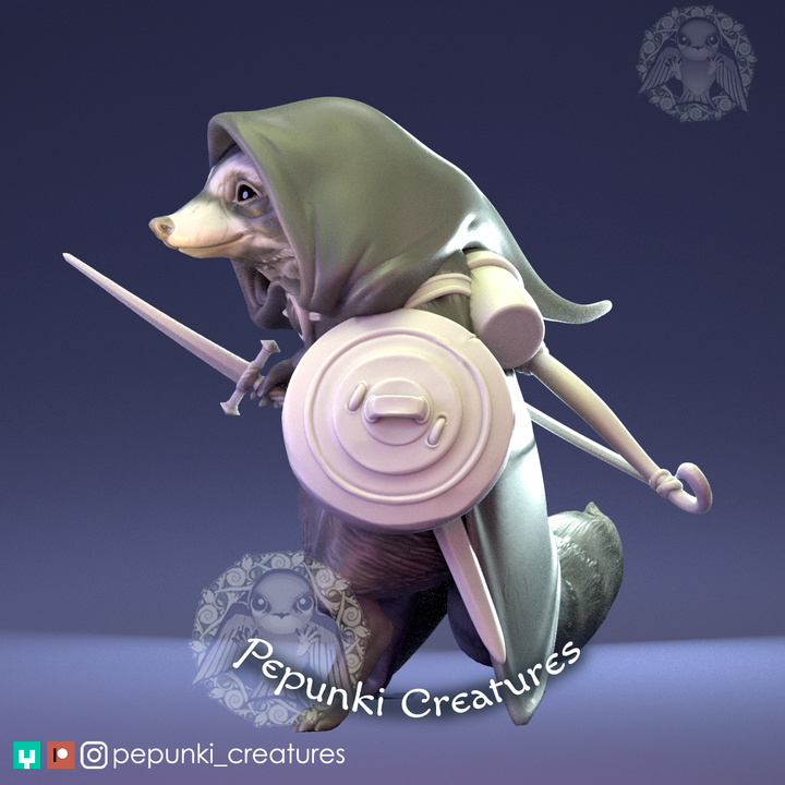 3D Printable Raccoon Rogue by Pepunki Creatures