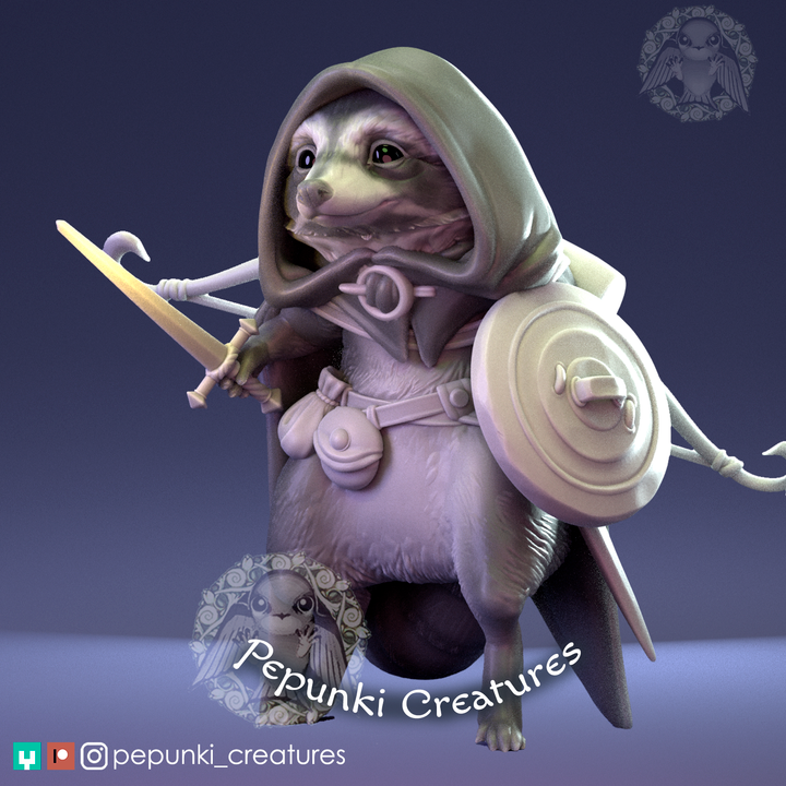 3D Printable Raccoon Rogue by Pepunki Creatures
