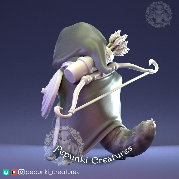 3D Printable Raccoon Rogue by Pepunki Creatures