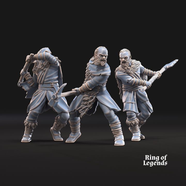 3D Printable 5x Two-Handed Weapon | Fellmount Reavers | Ring of Legends ...