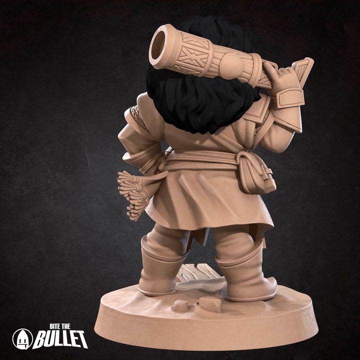 3D Printable Dwarf Gunslinger by Bite the Bullet
