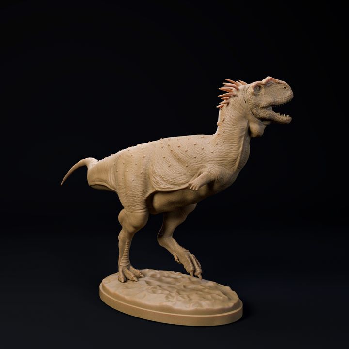 3D Printable Rugops 1-35 scale pre-supported dinosaur by Dino and Dog