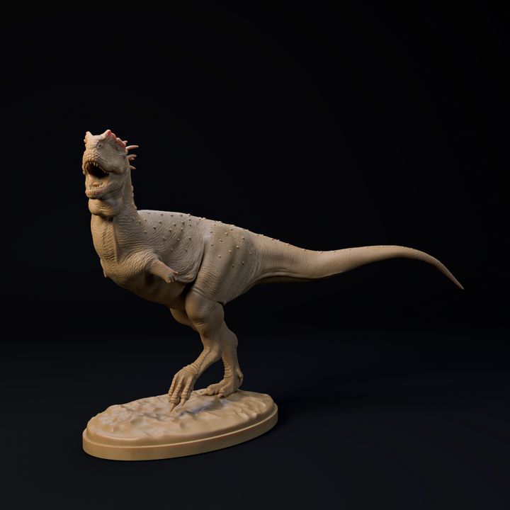 3D Printable Rugops 1-35 scale pre-supported dinosaur by Dino and Dog