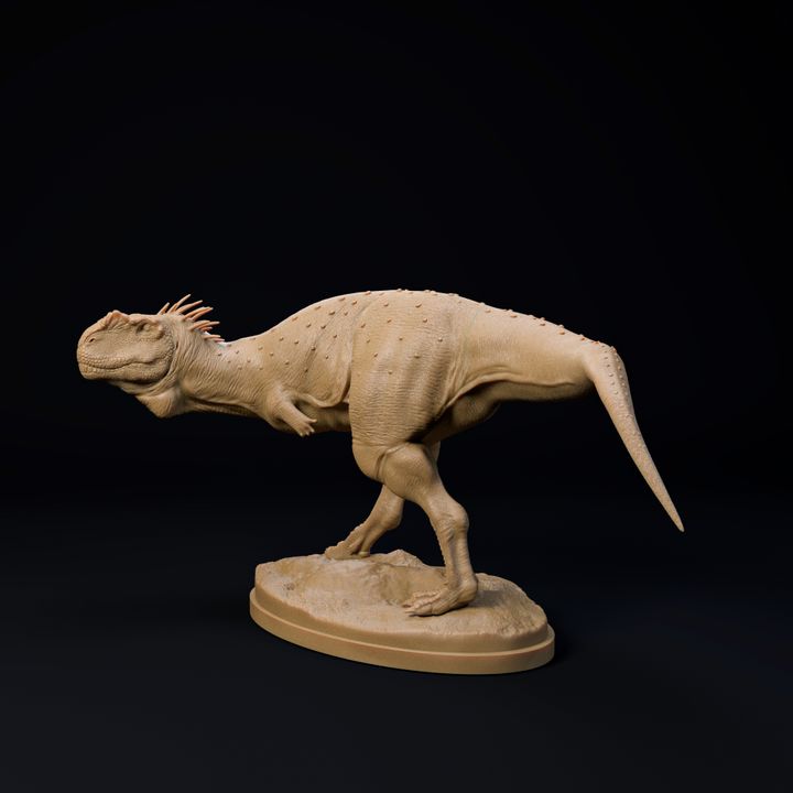 3D Printable Rugops standing 1-35 scale pre-supported dinosaur FREE ...