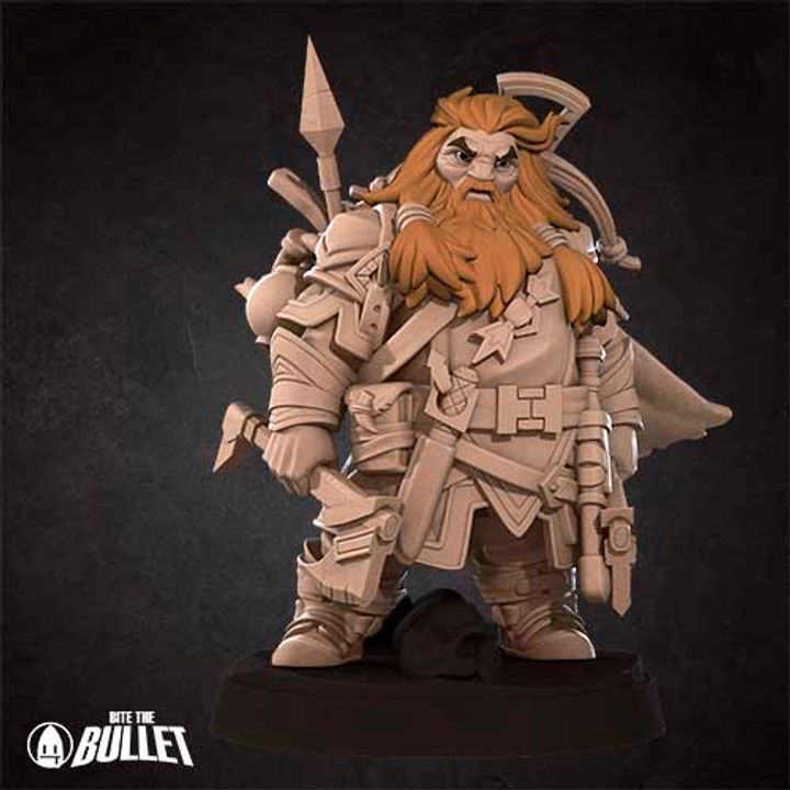 3D Printable Dwarf Ranger by Bite the Bullet