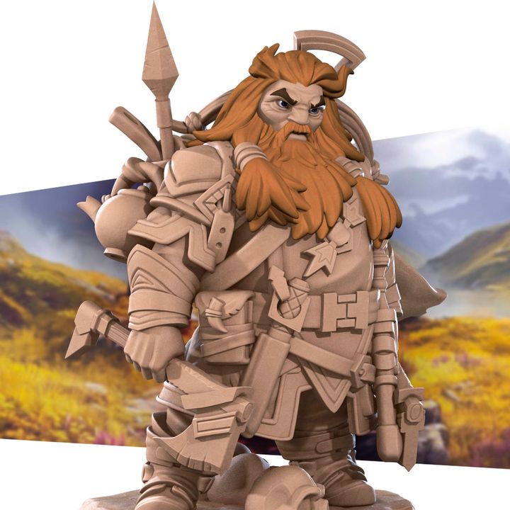 3D Printable Dwarf Ranger by Bite the Bullet