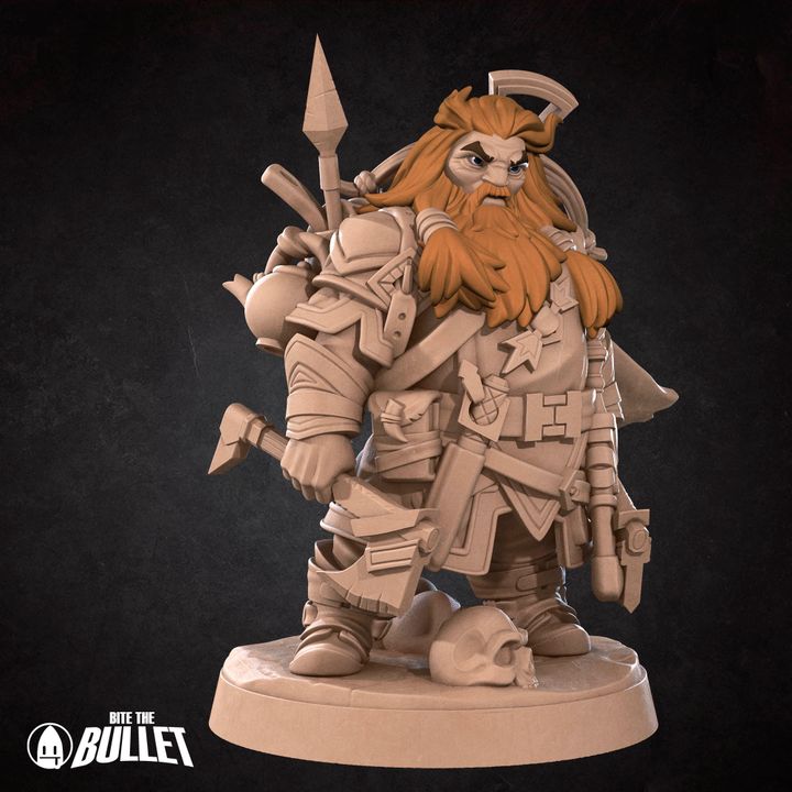 3D Printable Dwarf Ranger by Bite the Bullet