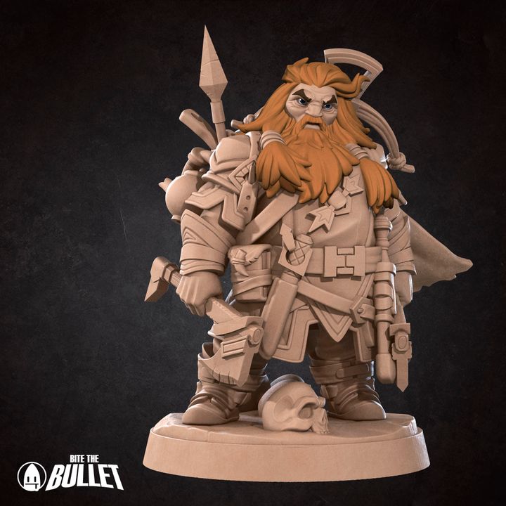 3D Printable Dwarf Ranger by Bite the Bullet