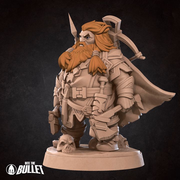 3D Printable Dwarf Ranger by Bite the Bullet