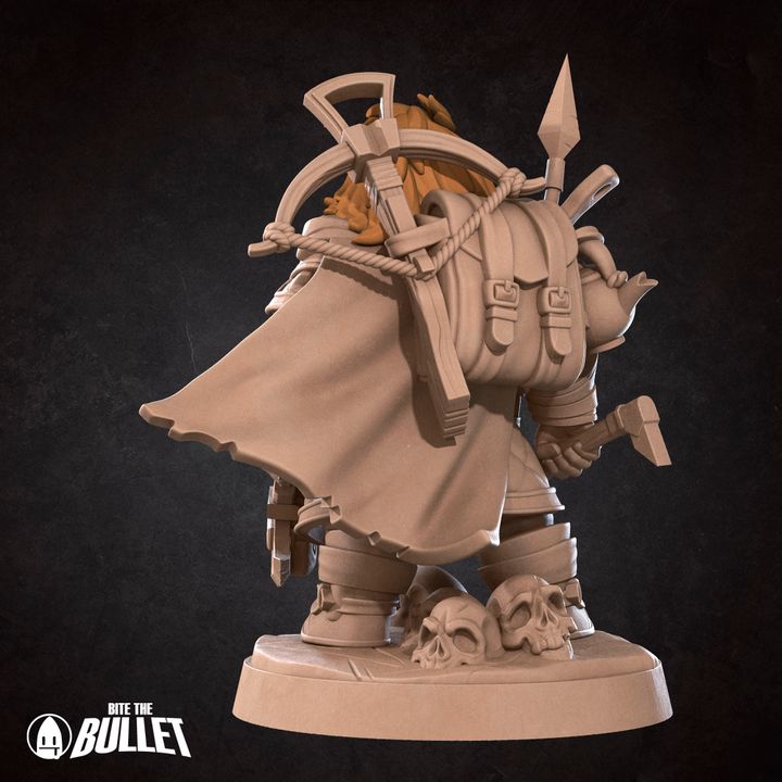 3D Printable Dwarf Ranger by Bite the Bullet