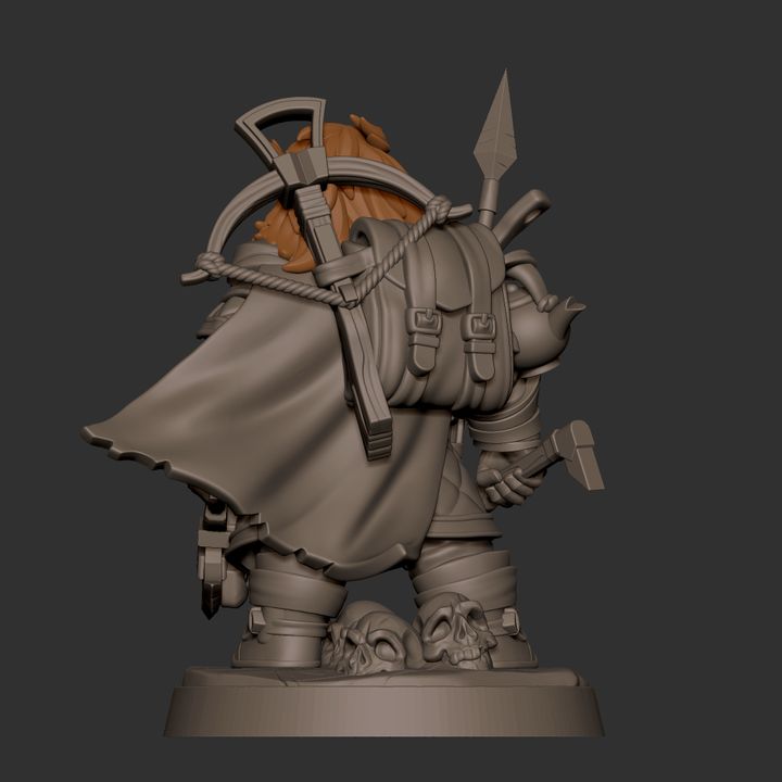 3D Printable Dwarf Ranger by Bite the Bullet