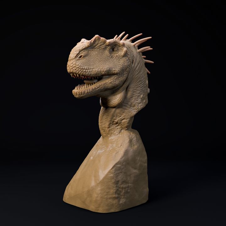 3D Printable Rugops bust - pre supported by Dino and Dog