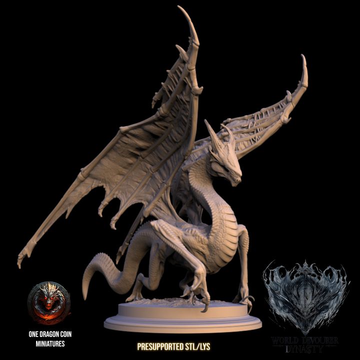 3D Printable Karedon, World Devourer Demon Dragon by One Dragon Coin ...