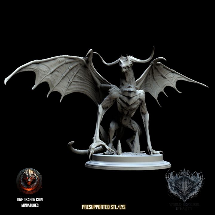 3D Printable Xartan, World Devourer Demon Dragon by One Dragon Coin ...