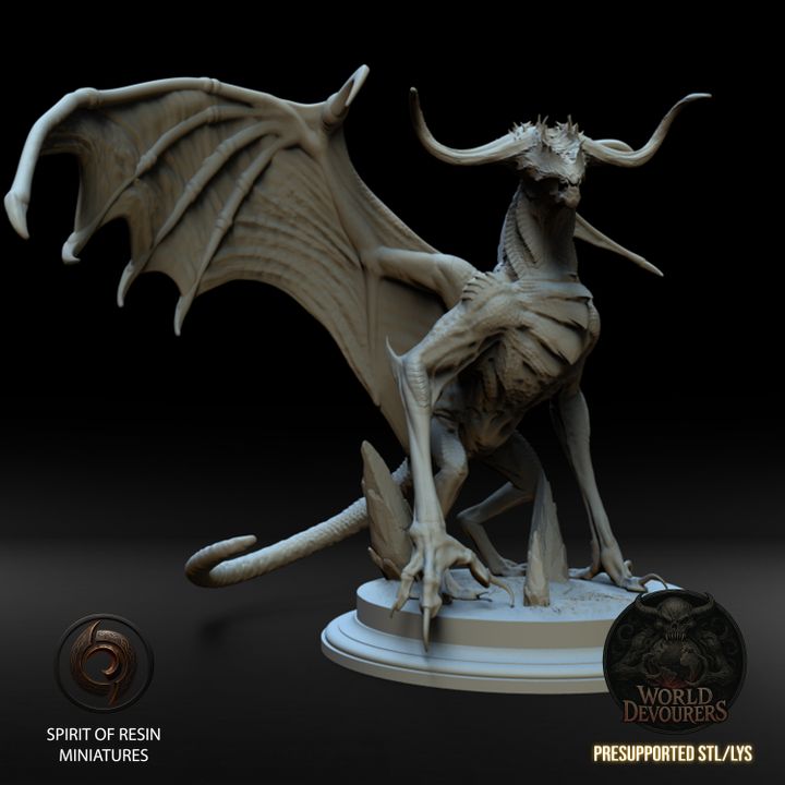 3D Printable Xartan, World Devourer Demon Dragon by One Dragon Coin ...