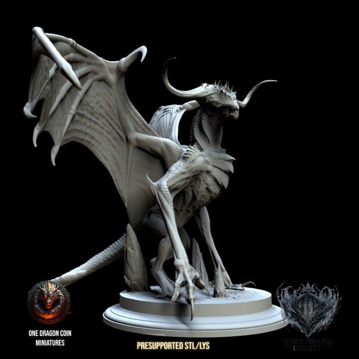 3D Printable Xartan, World Devourer Demon Dragon by One Dragon Coin ...