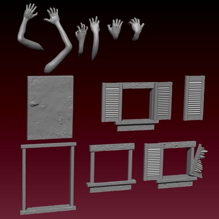 3D Printable Ghost Arms and Windows by Mr. Bugg