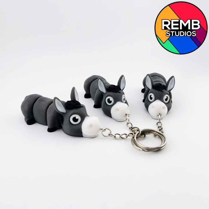 3D Printable Flexi Donkey – Articulated Print-in-Place Model by RembStudios