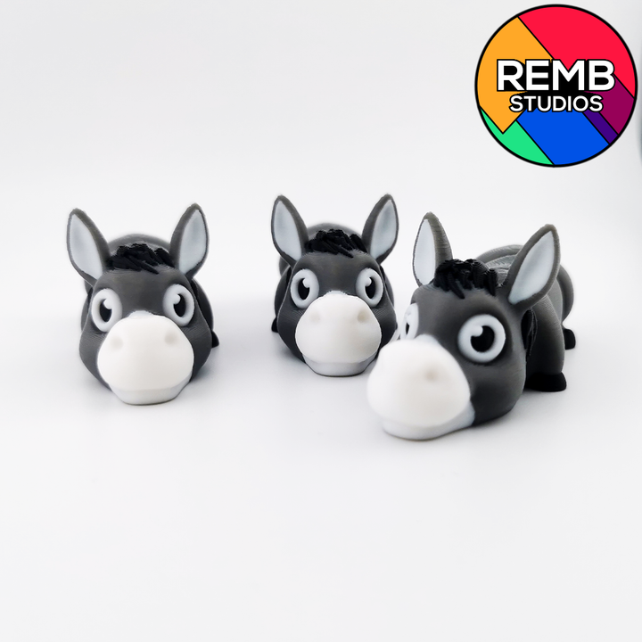 3D Printable Flexi Donkey – Articulated Print-in-Place Model by RembStudios