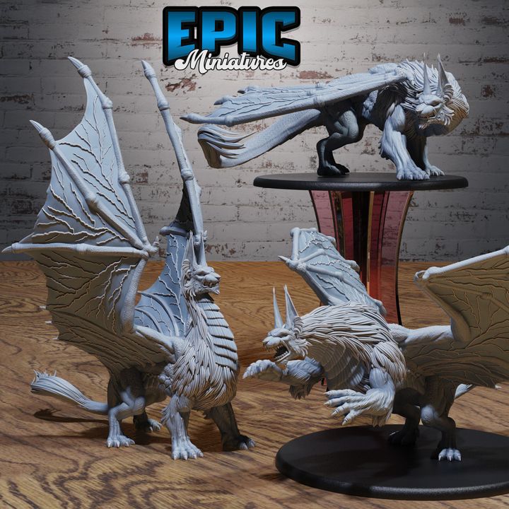 3D Printable Dragonne Set / Liondrake / Lion Dragon Hybrid / Tiger ...